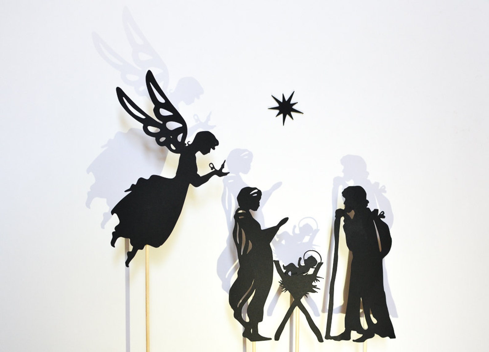 Nativity Scene: Christmas Shadow Puppet Set for Kids - Etsy