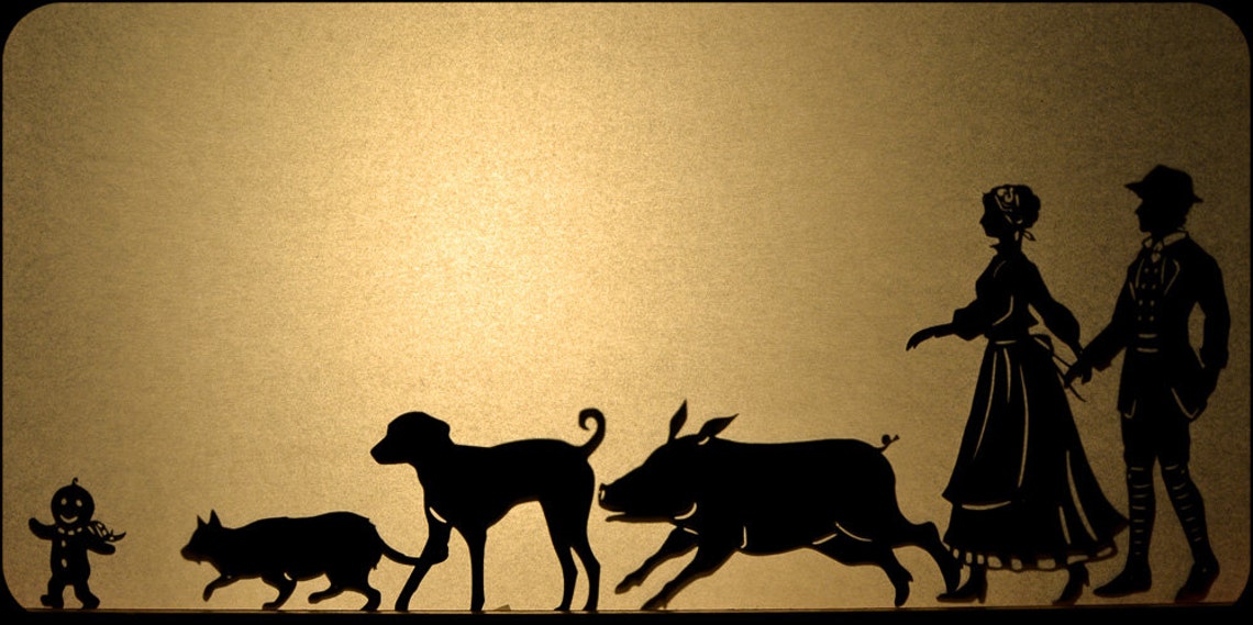 The Gingerbread Man: Shadow Puppet Set - Etsy