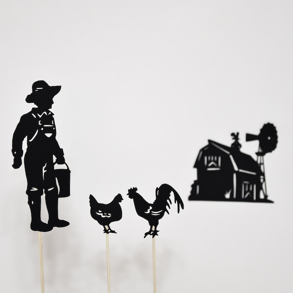 Farm Animals Shadow Puppet Set: Fourteen Puppets - Etsy