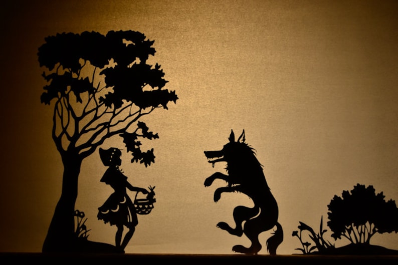 Little Red Riding Hood Shadow Puppet Set: Seven Puppets - Etsy