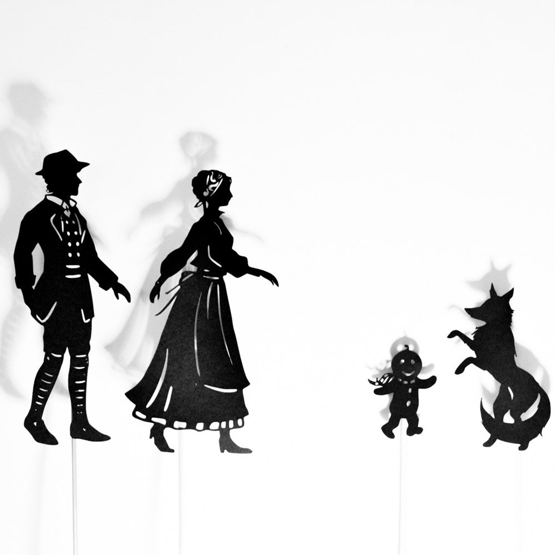The Gingerbread Man: Shadow Puppet Set - Etsy