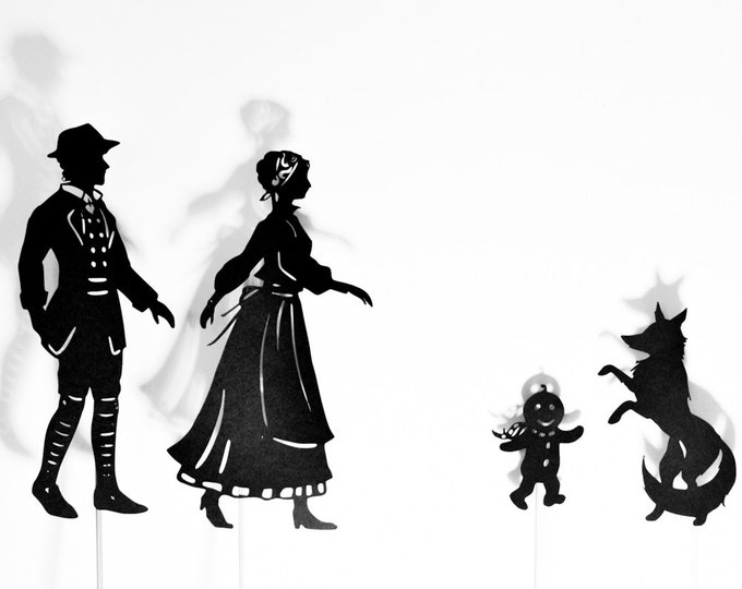 The Gingerbread Man: Shadow Puppet Set - Etsy