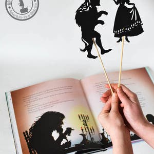 Beauty & the Beast: Silhouette Shadow Puppet Set - Etsy