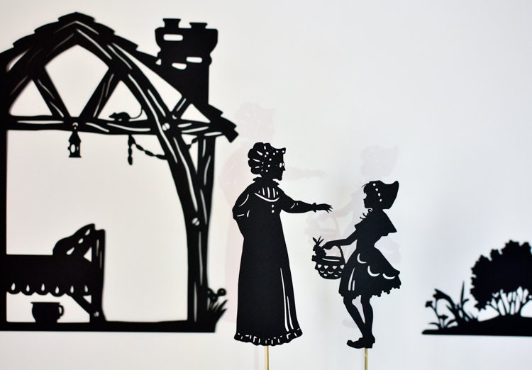 Little Red Riding Hood Shadow Puppet Set: Seven Puppets - Etsy