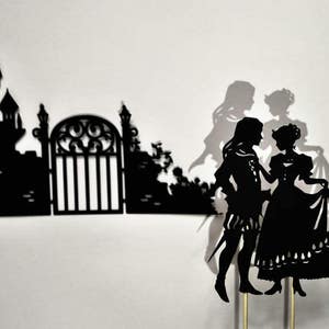 Beauty & the Beast: Silhouette Shadow Puppet Set - Etsy