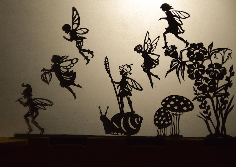 Fairies and Fairyland Shadow Puppet Set: Twelve Puppets - Etsy