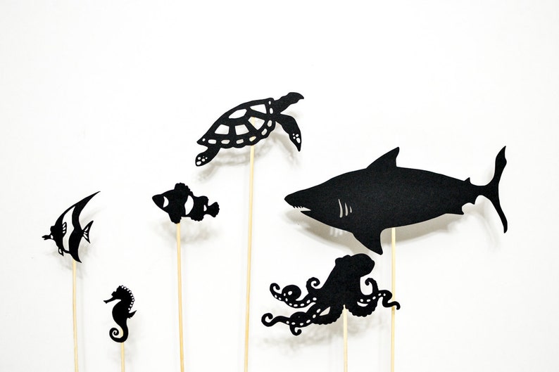 Coral Reef Ocean Life: Shadow Puppet Set - Etsy