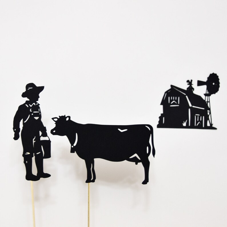 Farm Animals Shadow Puppet Set: Fourteen Puppets - Etsy