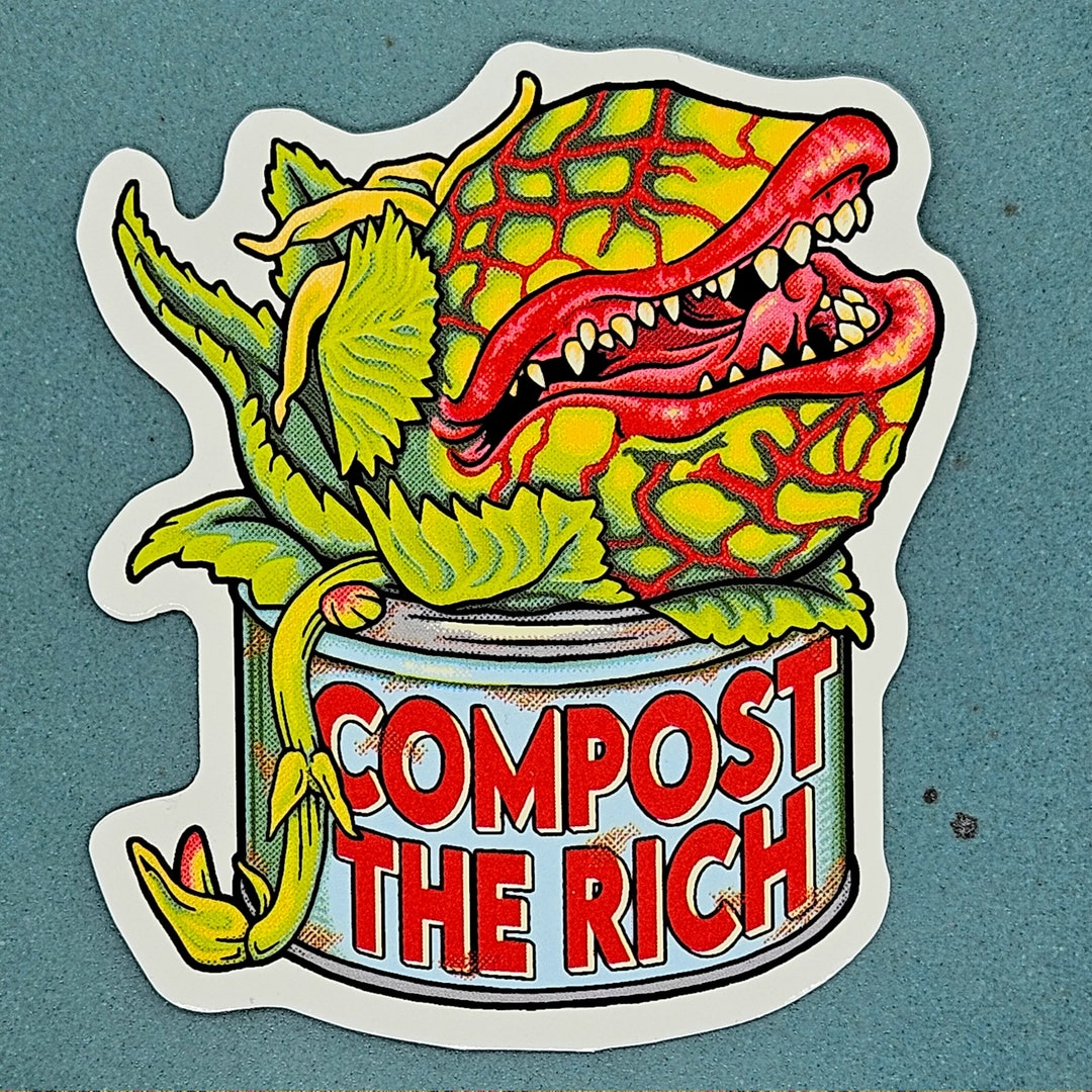 Carnivorous Plant "compost the Rich" Vinyl Sticker - Etsy