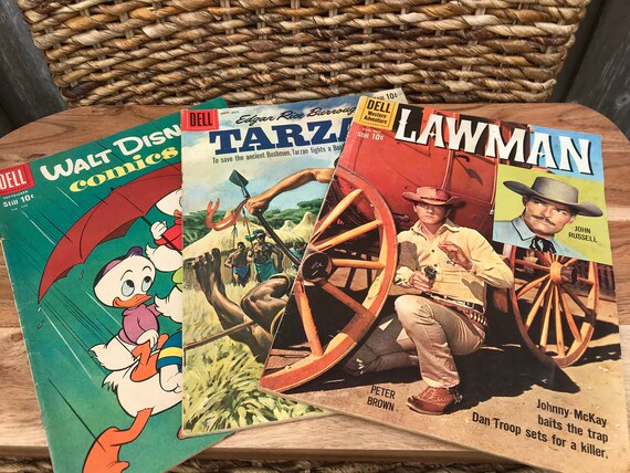 Dell Comic Books Disney Lawman Tarzan 1960 - Etsy