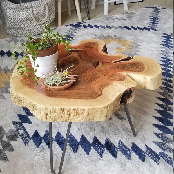Live Edge Side Table - Etsy