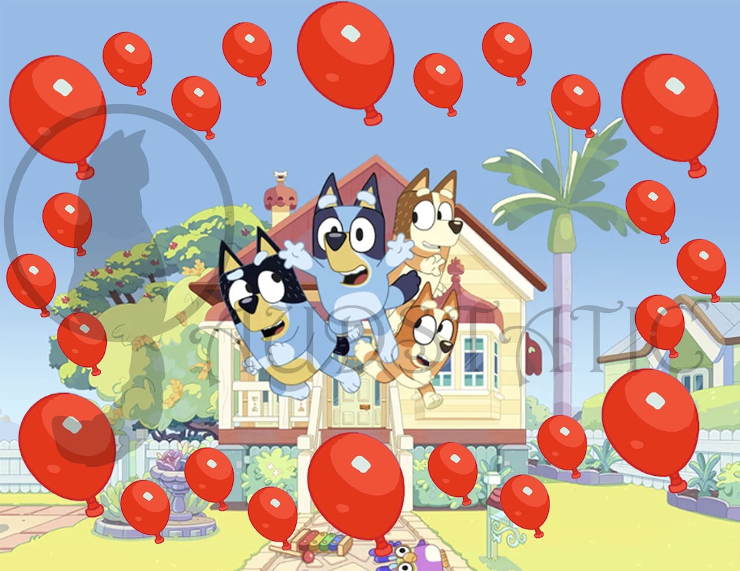 Bluey Themed Reward Chart - Solid Red Balloons - Etsy