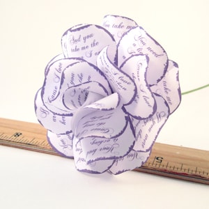 Paper Anniversary First Anniversary Gift Paper Roses Printed With First ...