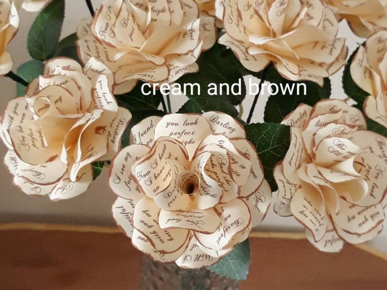 Paper Anniversary First Anniversary Gift Paper Roses Printed - Etsy