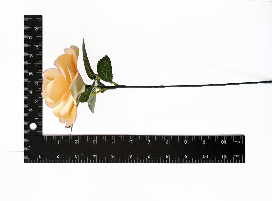 Creamy Yellow Long Stemmed Paper Roses for Birthdays - Etsy