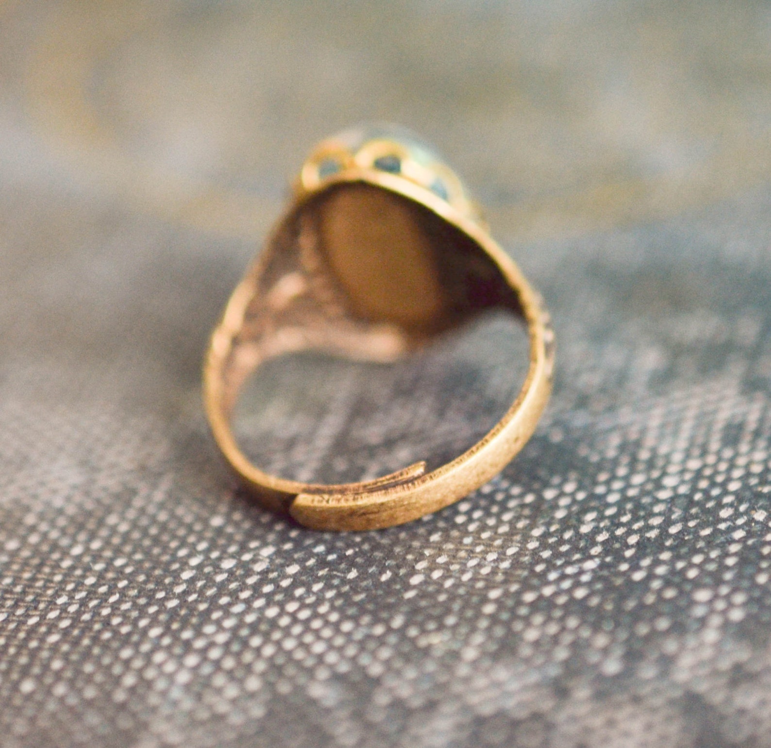 Mood Ring Color Changing Mood Stone Jewelry Bronze Boho Ring - Etsy