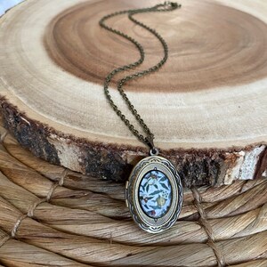 Botanical Locket Necklace, Boho Cottagecore Floral Jewelry, Photo ...