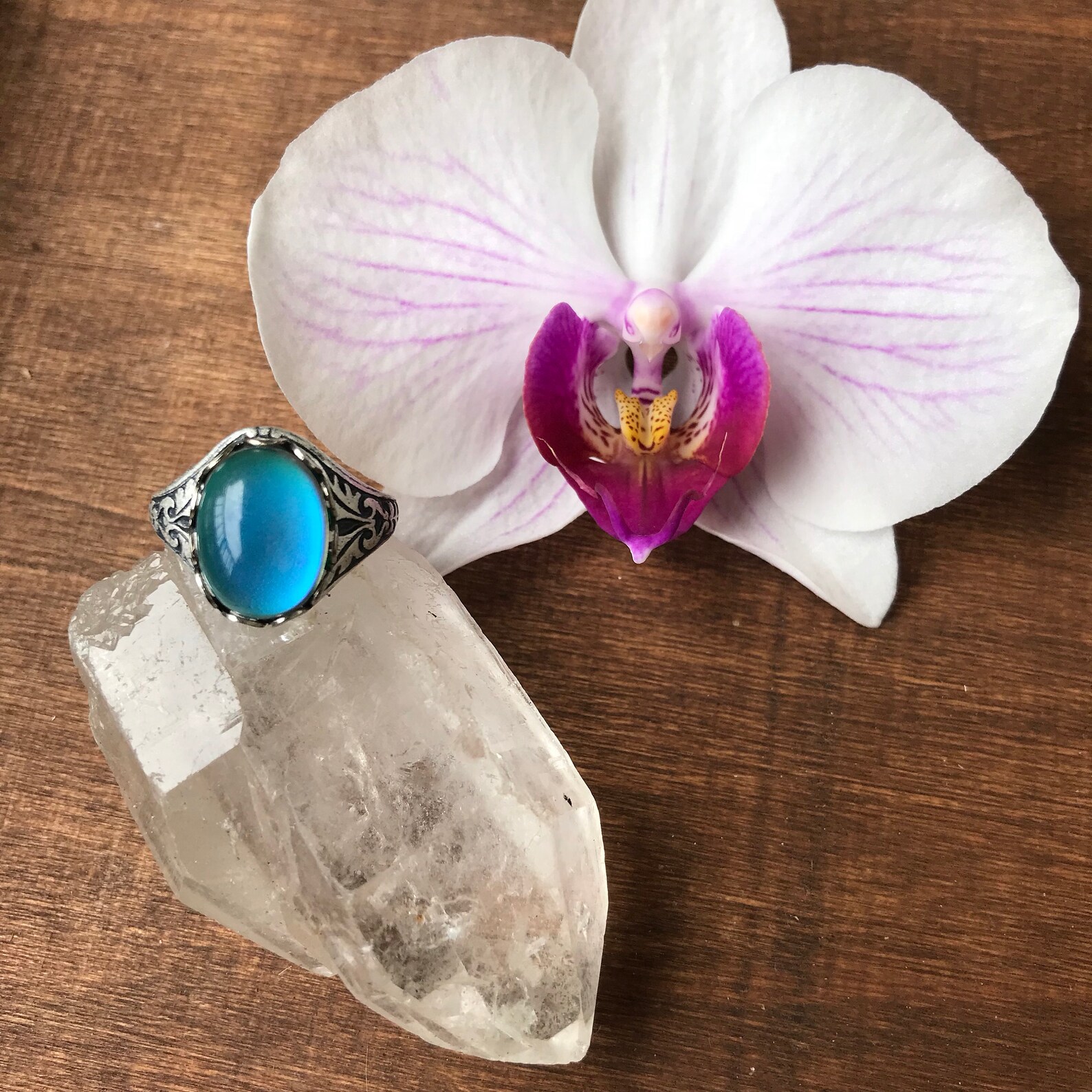 Mood Ring Silver Color Changing Ring Gypsy Jewelry Boho - Etsy