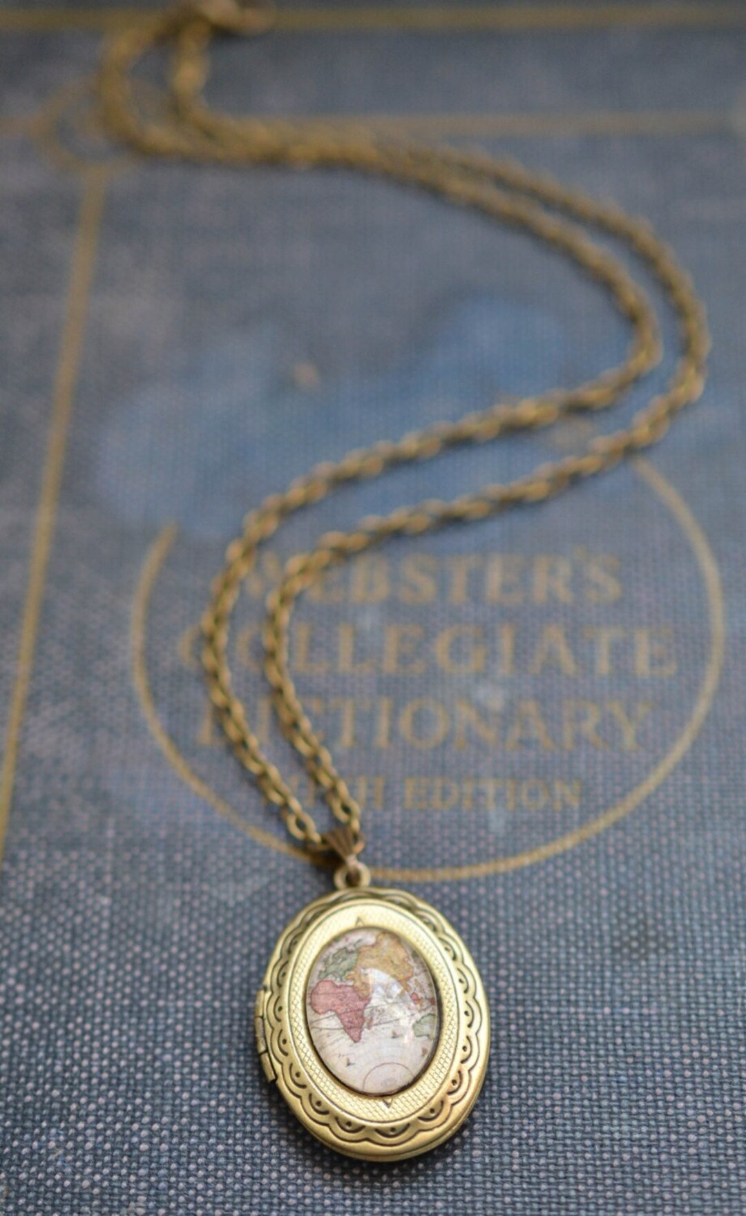 Bronze Map Locket, Wanderlust Jewelry, Traveler Locket, Mothers Day ...