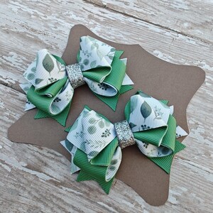 Country Sassy Ribbon Hair Bow Single or Pigtail Set, Autumn Hair Bow ...
