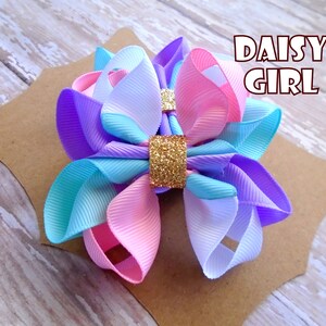 Unicorn Tutu Pastel Octopus Ribbon Hair Bow Pigtail Set or Single Bow ...