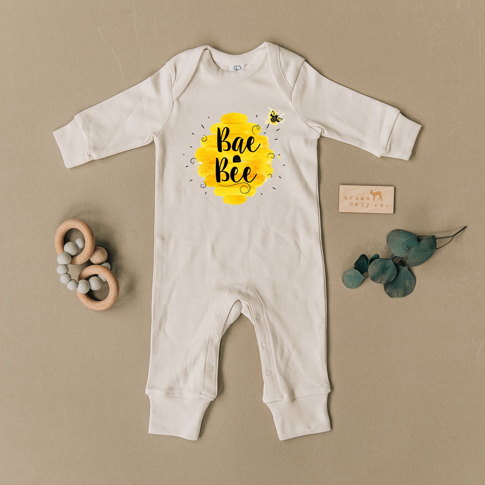 Bae Bee Organic Cotton Baby Bodysuit Playsuit Bumblebee | Etsy