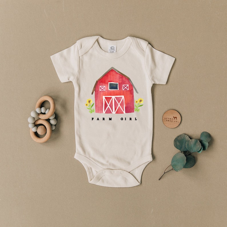 Farm Girl Red Barn Country Baby Girl Infant Toddler | Etsy