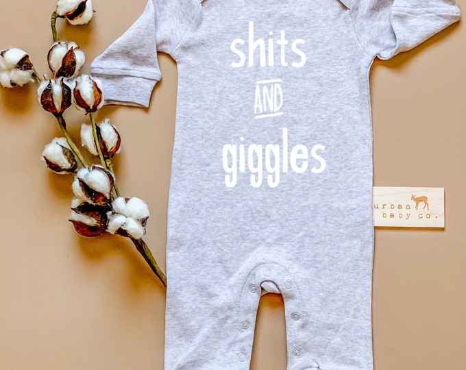 Shts & Giggles, Funny Baby Outfit, Organic Cotton Baby Bodysuit ...