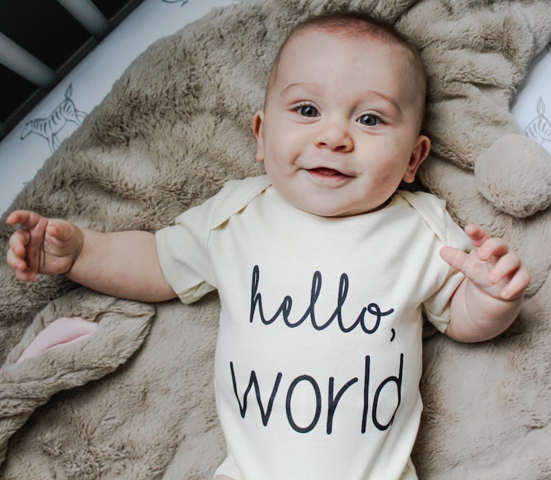 Hello World Baby Boy Girl Unisex Infant Toddler Newborn - Etsy