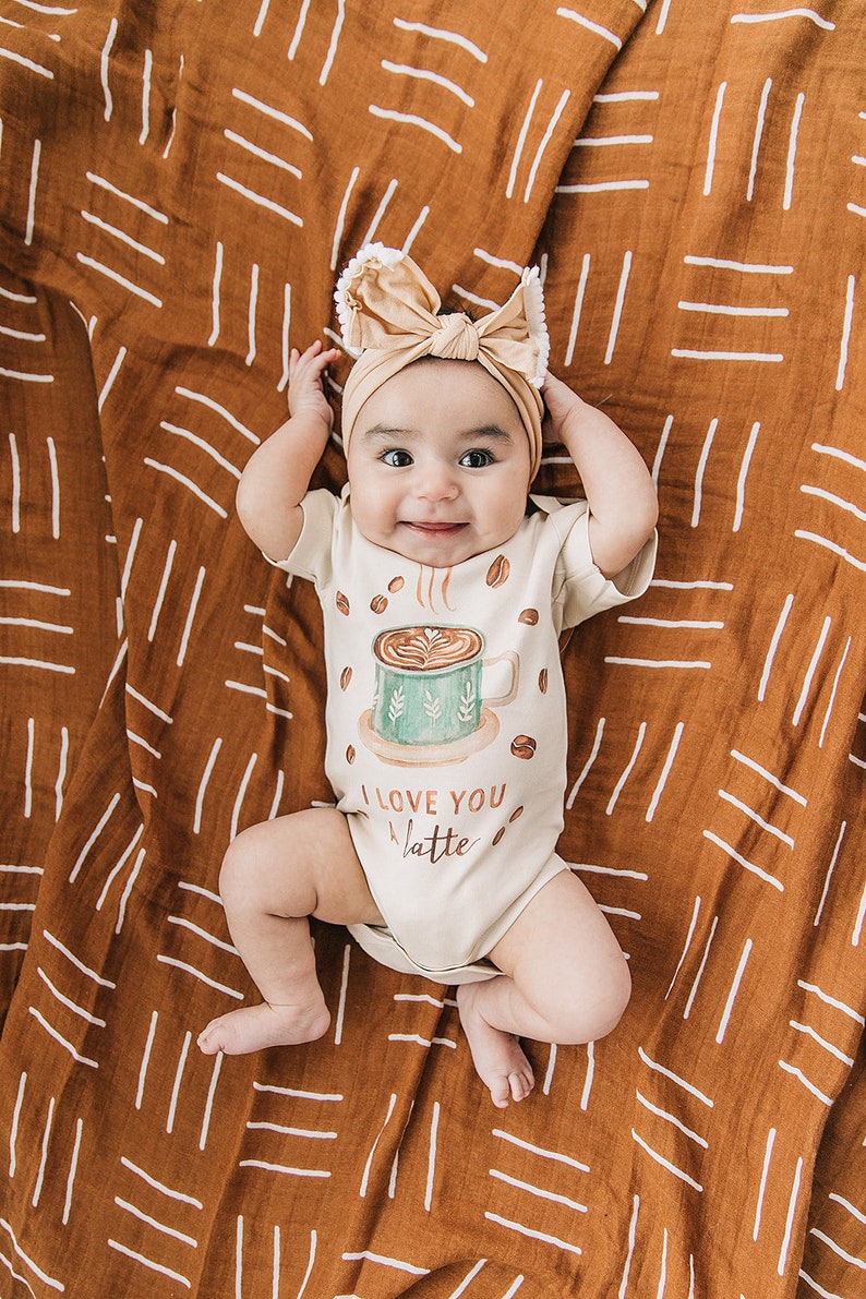 I Love You A Latte Coffee PSL Pun Funny Baby Boy Girl - Etsy