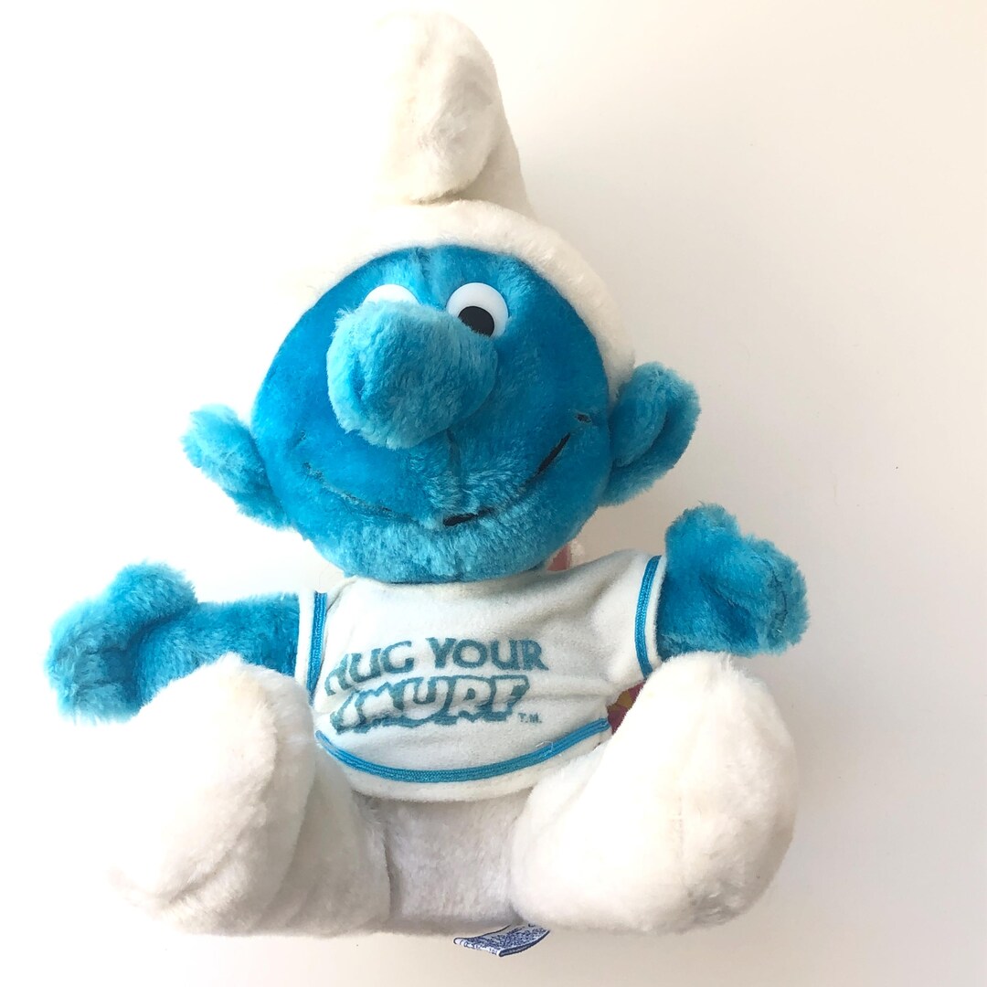 Vintage Smurf Plush Toy With T Shirt Hug Your Smurf - Etsy