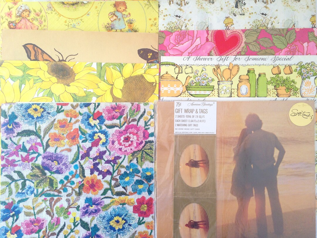 Vintage 1970s Gift Wrap - Etsy