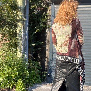 CELESTIAL MESH Vintage 1990s All Over Printed Top With Asymmetrical Hem ...