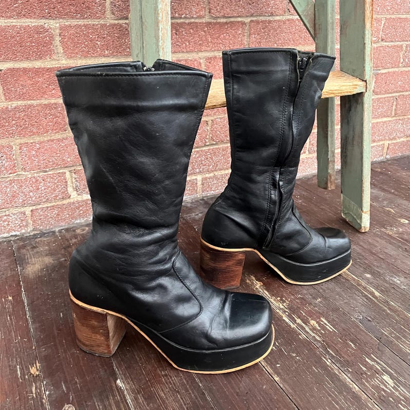 Platform Boots Men 1970s - Etsy