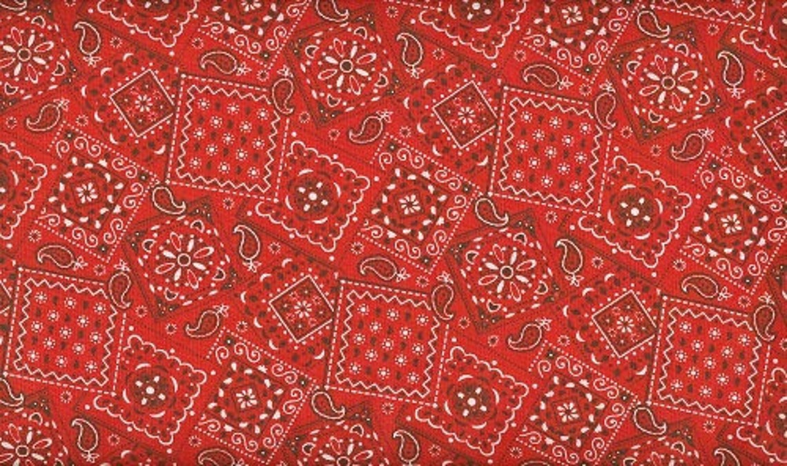 Red Bandana Fabric 100% Cotton Fabric Sold by the Half Yard - Etsy