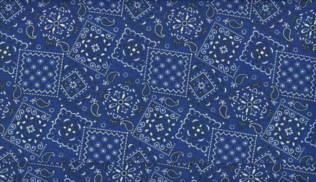 Navy Blue Bandana Fabric 100 Percent Cotton Sold by the Half Yard - Etsy