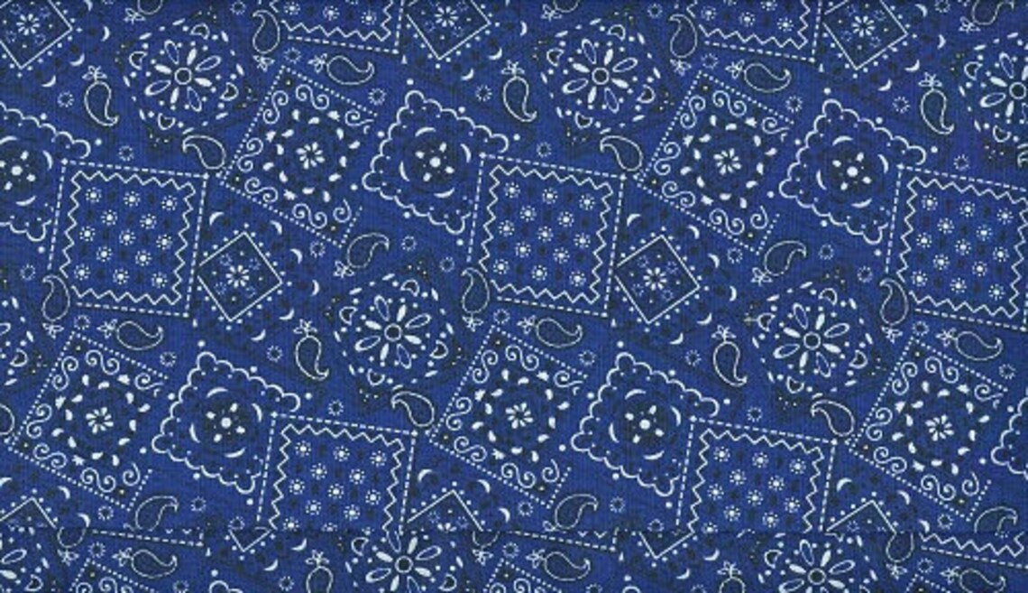 Navy Blue Bandana Fabric 100 Percent Cotton Sold by the Half Yard - Etsy