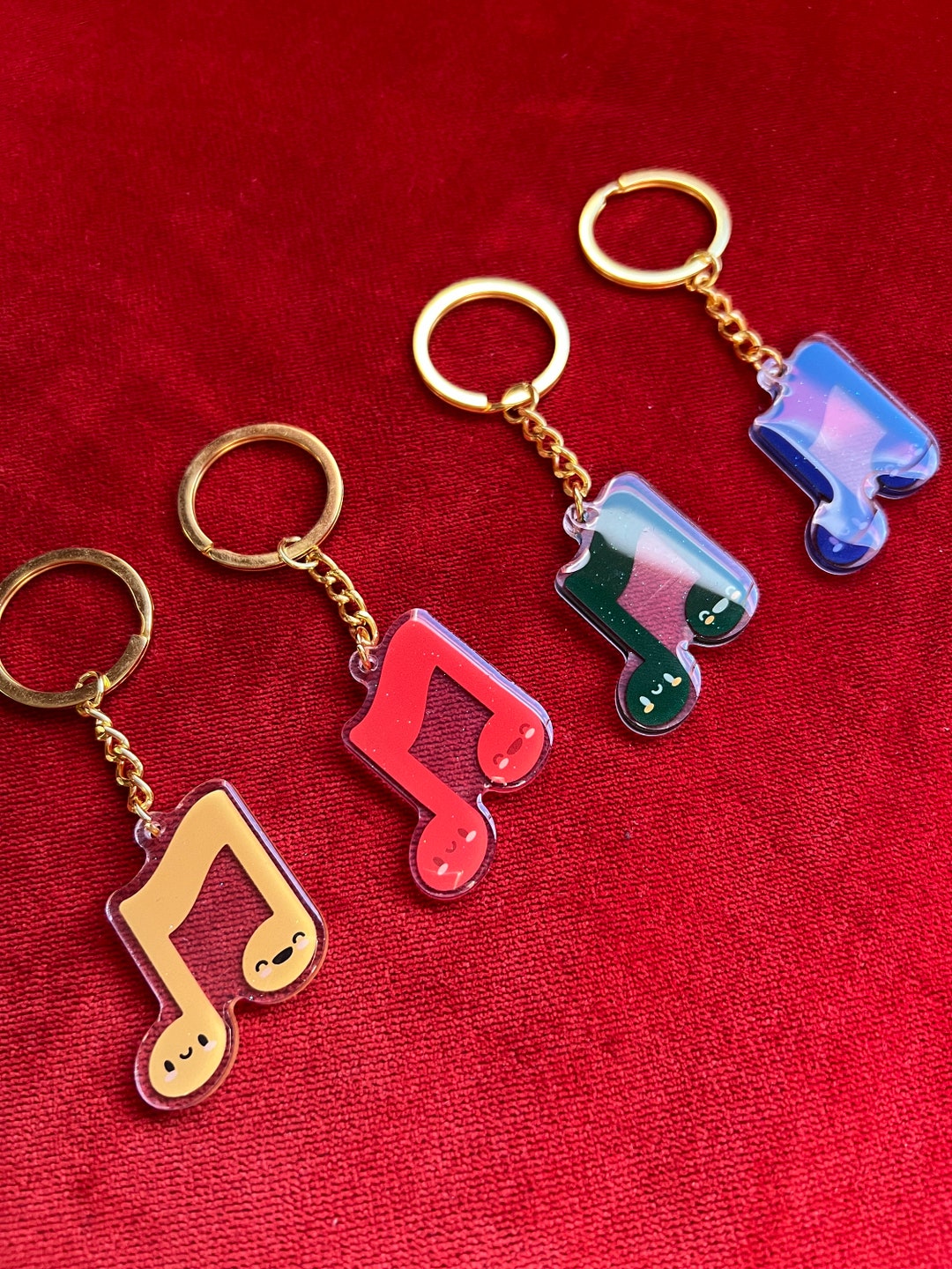 Music Note Keychain, School Colors, by Band Camp Buddies - Etsy