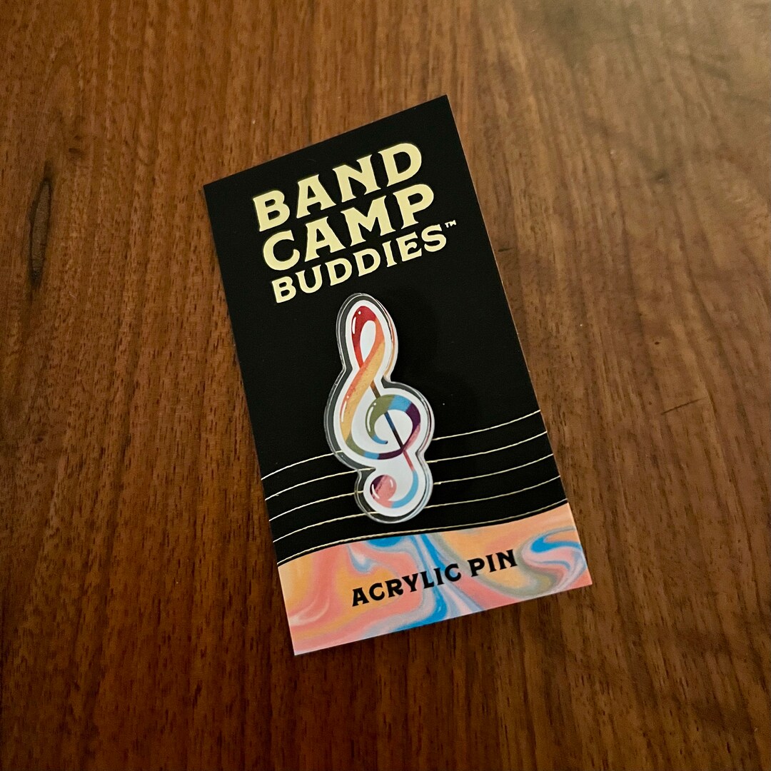 Rainbow Treble Clef, Pride, Band Camp Buddies, Marching Band, Acrylic ...