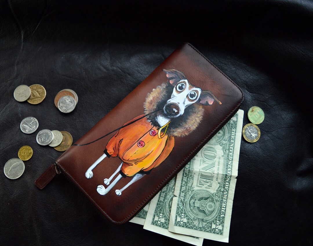 Funny Dog Portrait Photo Wallet Pet Sympathy Gift Cute Wallet Hand ...