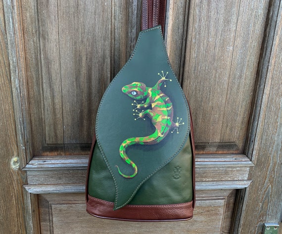 Mini backpack purse Green leather convertible backpack women | Etsy