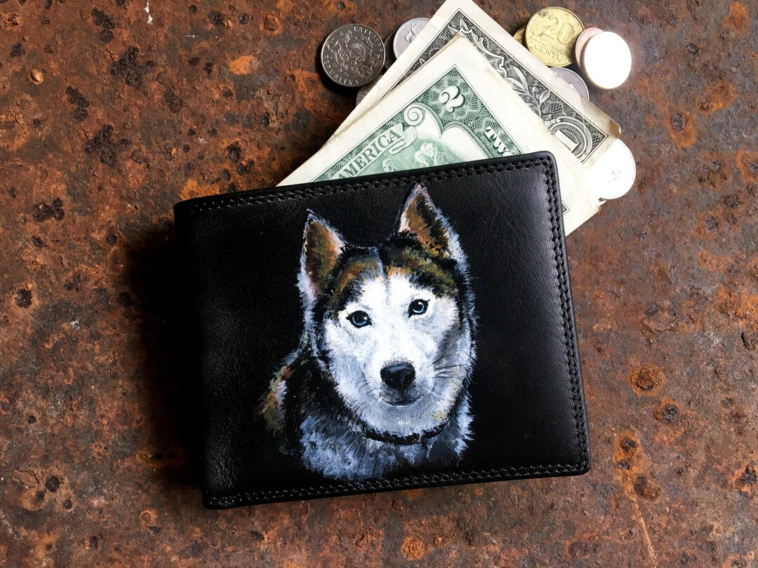 Bifold Mens Leather Photo Wallet Pet Remembrance Gift Dog - Etsy