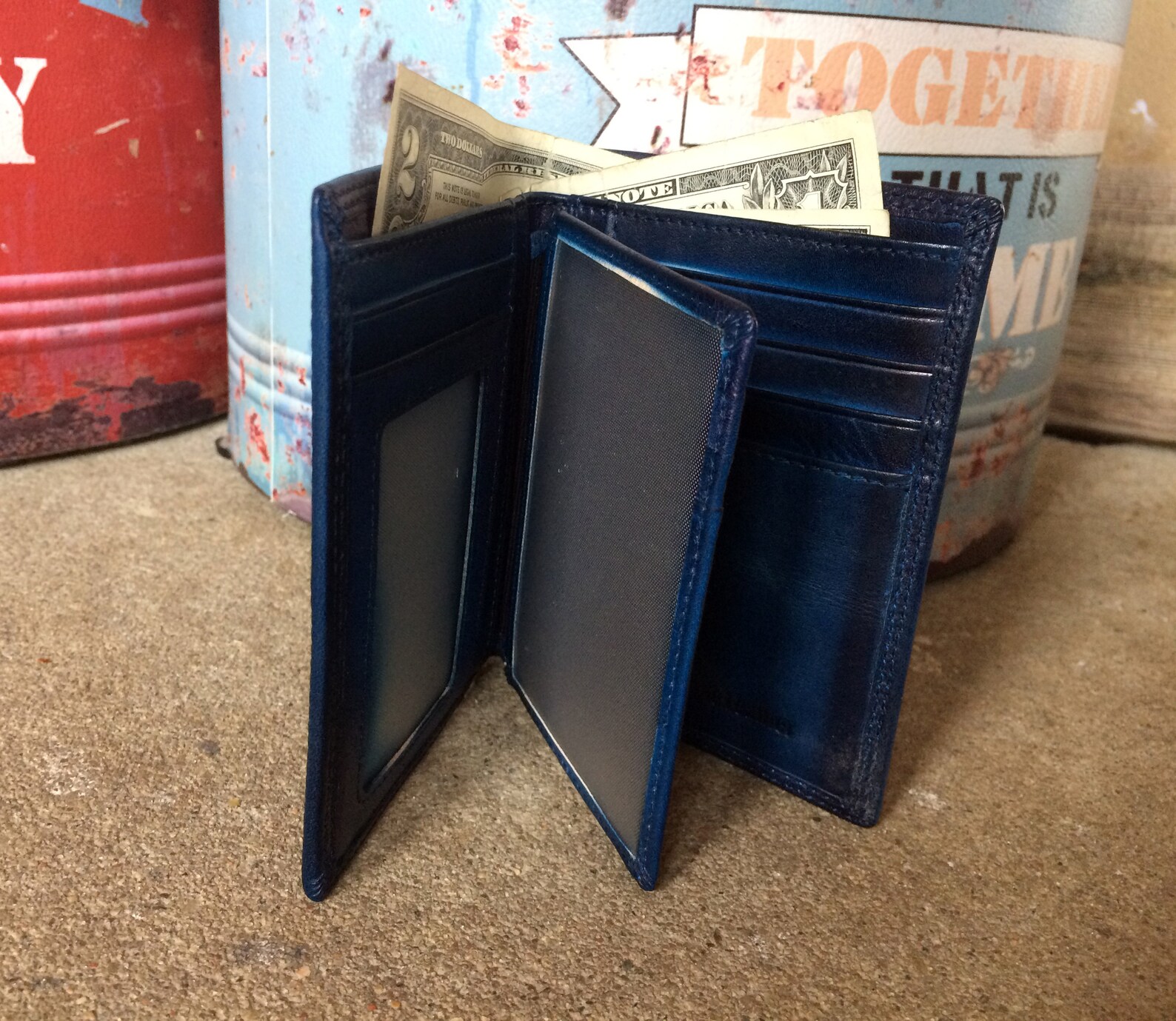 Orca Mens Wallet Trifold. Killer Whale & Celestial Art. Hand Painted ...