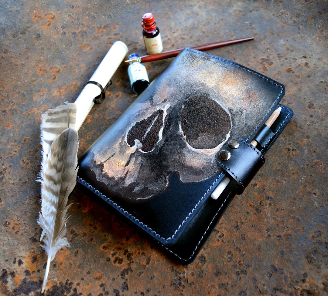 Refillable Goth Journal Cover Leather Planner Witchy Dream Journal ...