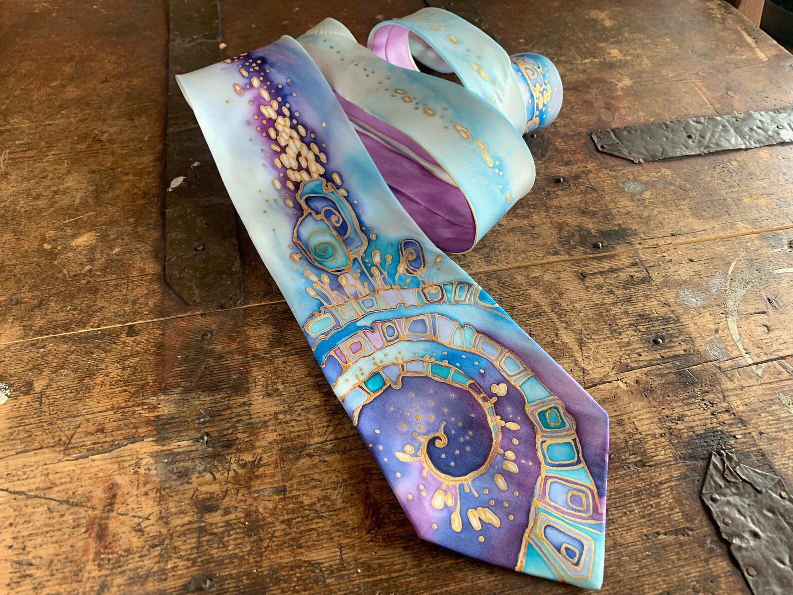 Sage Green and Very Peri Tie Maximalist Floral Necktie Hand - Etsy