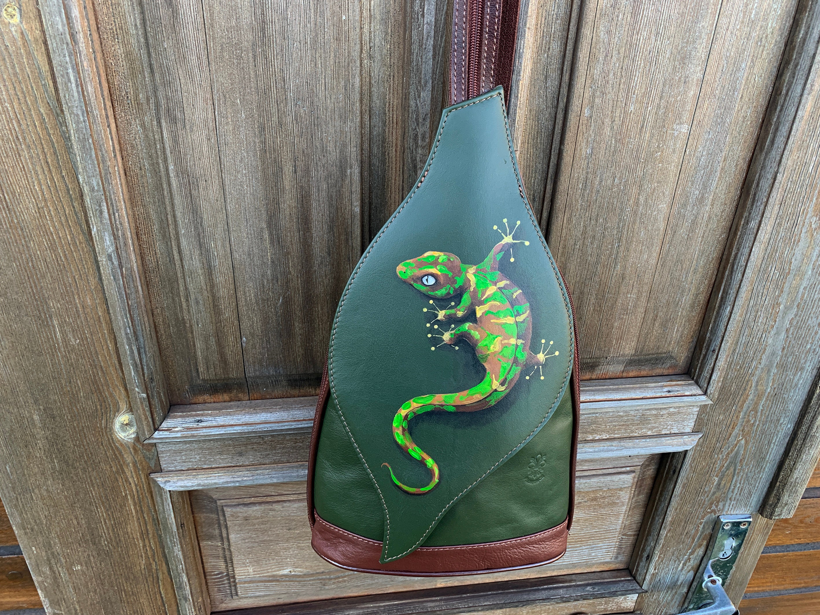 Mini backpack purse Green leather convertible backpack women | Etsy