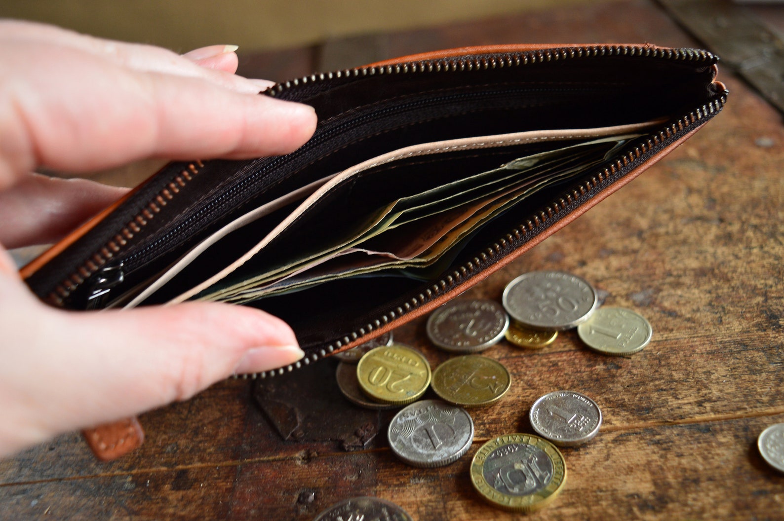 Slim Cheshire Smile Wallet Steampunk Phone Wallet Leather Hand | Etsy