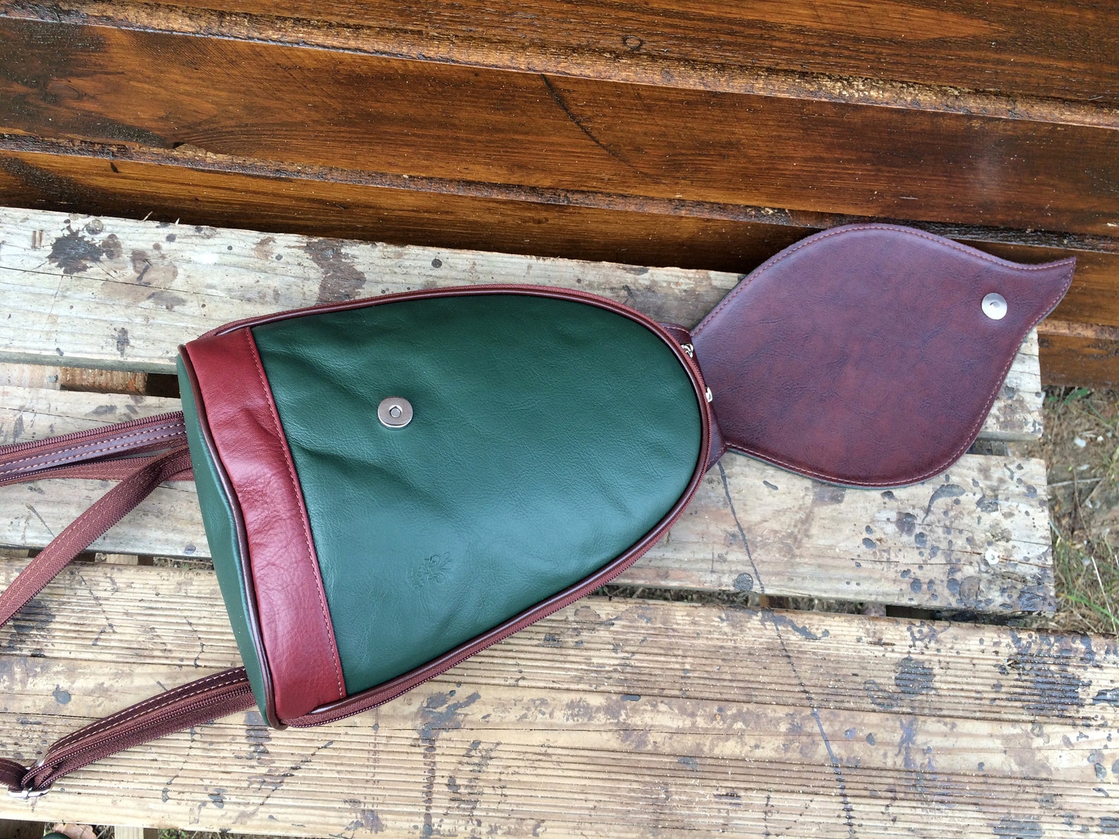 Mini backpack purse Green leather convertible backpack women | Etsy