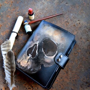 Refillable Goth Journal Cover Leather Planner Witchy Dream Journal ...