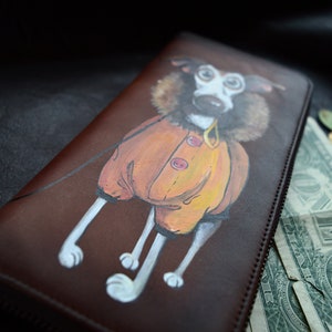 Funny Dog Portrait Photo Wallet Pet Sympathy Gift Cute Wallet Hand ...